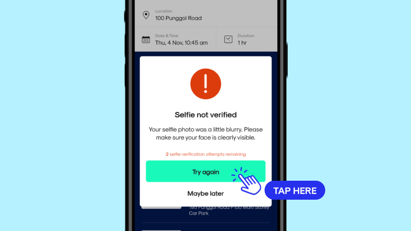 What happens if my face verification is unsuccessful? – GetGo Help Centre