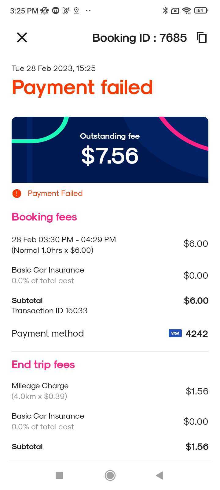 Why does my receipt show “Payment failed”? – GetGo Help Centre